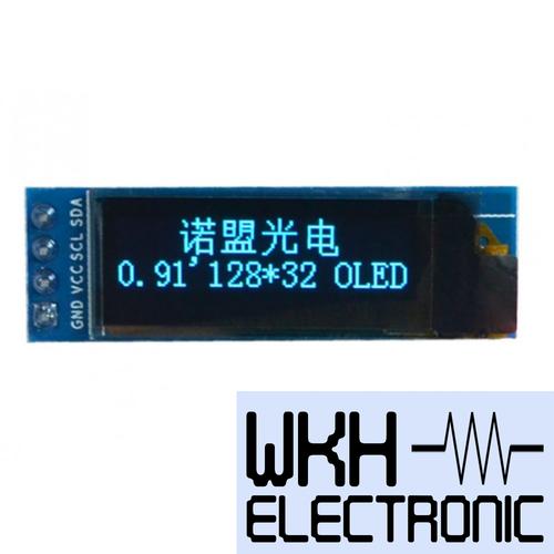 Jual Modul Display OLED LCD 0.91" inch 128x32 Serial I2C Arduino White ...