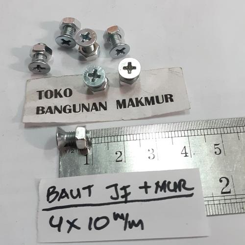 Jual Baut Putih M4x10 + mur Baut JF4x10 Kepala Obeng M4 x 10 1pcs - Jakarta Selatan - toko ...