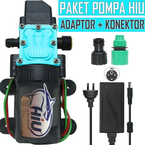 Jual POMPA DC 12v HIU 5LPM 6.5 BAR + Adaptor 12v 5a + Nipple & Quick ...