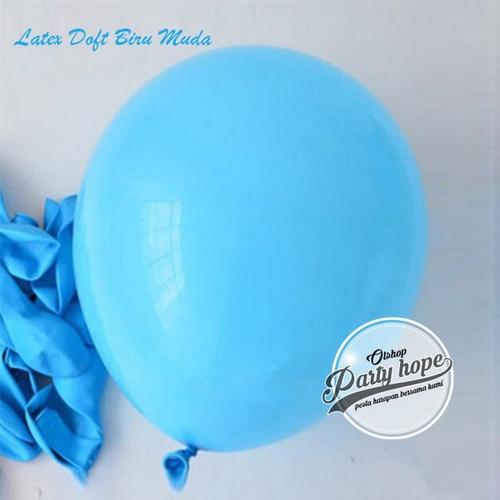 Jual Balon Doft Biru Muda / Balon Doff / Balon Warna Biru Langit ...