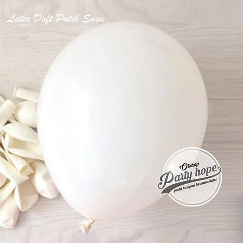 Jual Balon Doft Putih / Balon Doff / Balon Warna Putih / Balon karet ...