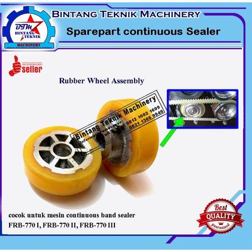 Jual Rubber silicone wheel/roda roll karet mesin continuous band sealer ...