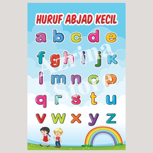 Jual Poster edukasi anak belajar mengenal Abjad Huruf Kecil - Kab ...