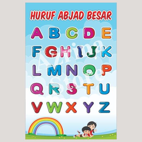 Jual Poster edukasi anak TK / Paud belajar mengenal Abjad Huruf Besar ...
