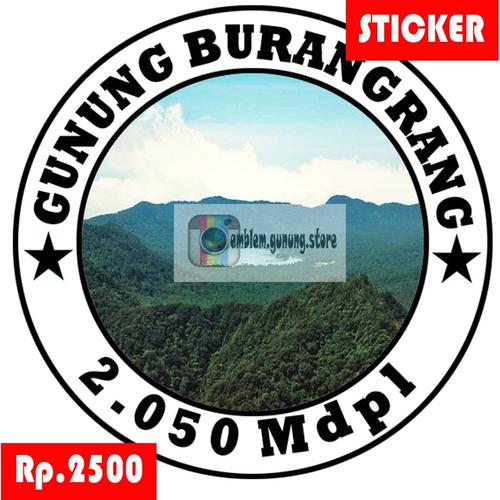 Jual STICKER GUNUNG BURANGRANG - Kab. Purwakarta - emblem.gunung.store ...