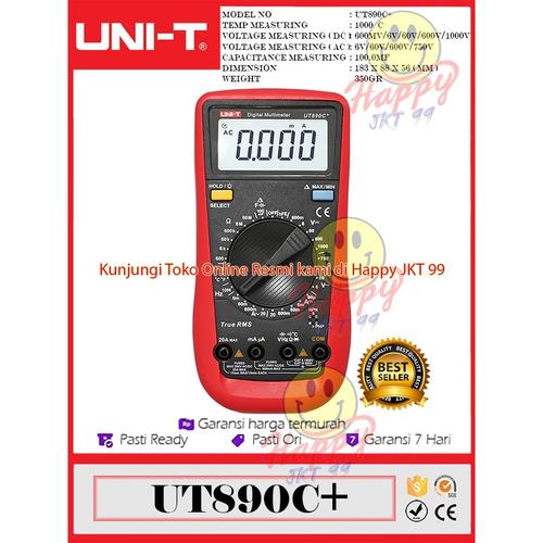 Promo AVO METER DIGITAL UNI-T TYPE UT890+ MULTI TESTER UT890C+ UT 890C ...