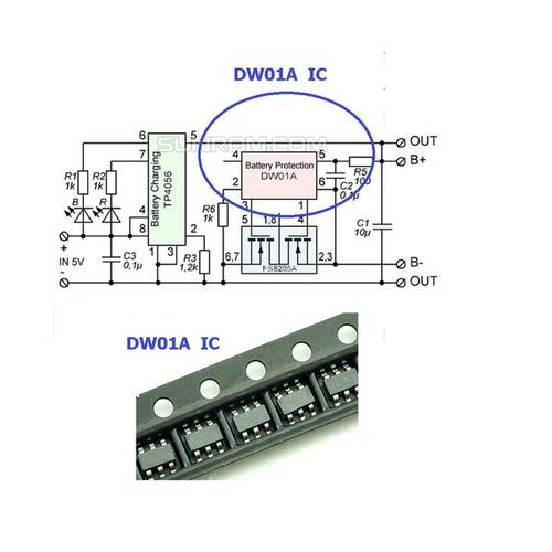 Jual DW01A DW01 SOT23-6 perlindungan baterai lithium IC khusus asli ...