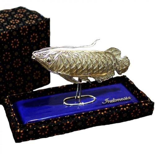 Jual Miniatur Ikan Arwana Silver 14cm khas Kerajinan Perak Kotagede ...