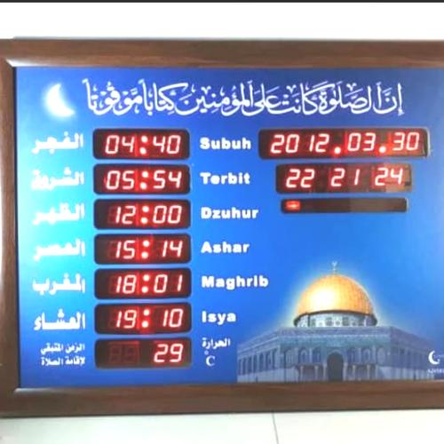 Jual JAM MASJID ADZAN DAN IQOMAH DINDING DIGITAL LED BESAR SUPER ...