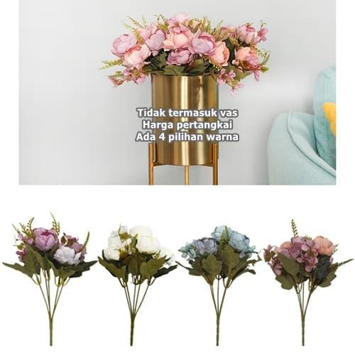 Jual Bunga Chinese Peony 2 Warna Artificial Plastik Dekor Shabby murah ...