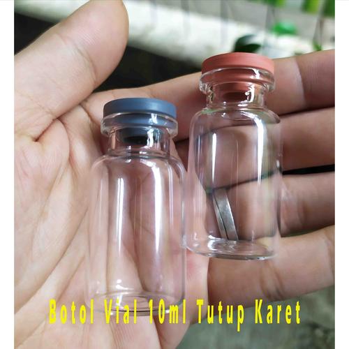 Jual Botol Kaca Vial 10ml 10 ml - Botol Kaca Mini - Botol Pinisilin ...