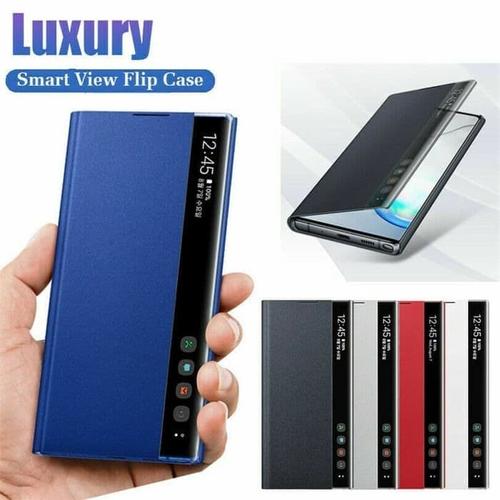 Jual Samsung Note 10 10 Plus 10+ Flip Case Smart View Flip Leather ...