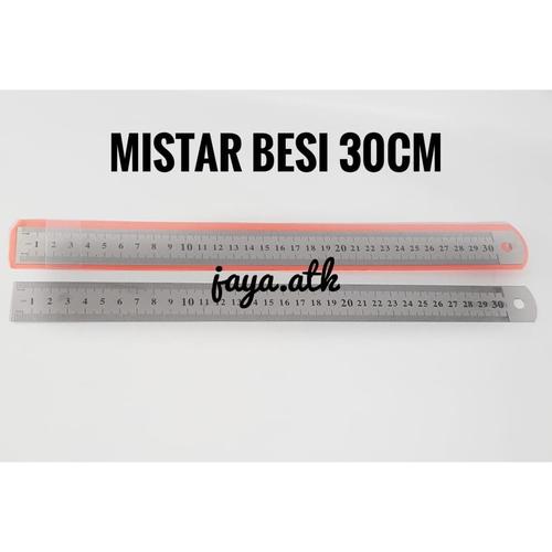 Jual PENGGARIS BESI 30CM PENGGARIS BESI 30 CM PERALATAN KANTOR STEEL RULER - Kota Bandung - jaya ...