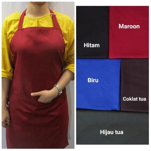 Jual apron full atau celemek ukuran full - Maroon - Kota Surabaya ...