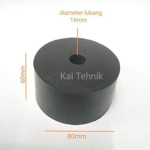 Jual Karet Mounting / dudukan karet 80 mm x 60 mm diameter lubang 16 mm ...