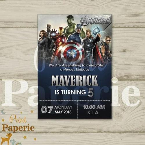 Jual KARTU UNDANGAN ULANG TAHUN ANAK AVENGERS ( SMALL SIZE ) - Jakarta ...