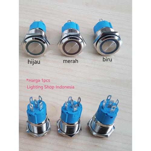 Jual Saklar Led on/off Switch Tombol Push Button Universal - Hijau ...