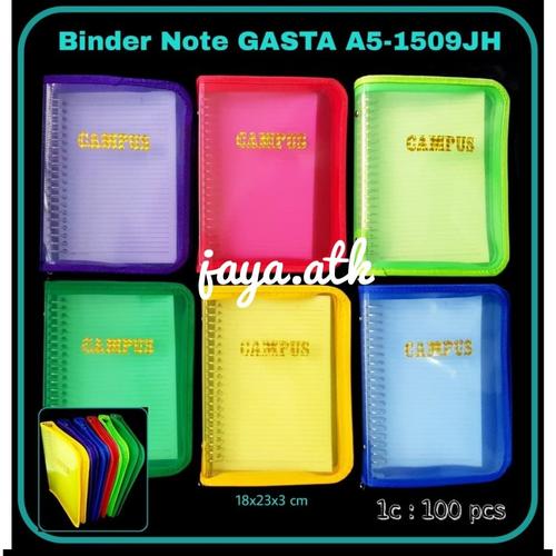 Jual BINDER NOTE LOOSE LEAF BINDER MAP BINDER NOTE A5 SLETING ZIPPER ...