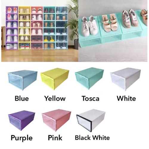 Jual Kotak sepatu lipat / box sepatu lipat / kotak sepatu transparan ...