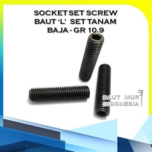 Jual socket set screw - baut L tanam baja M3 x 5 isi 10pcs - Kab. Bekasi - BAUTMUR INDONESIA ...