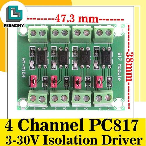 Jual PC817 4 Channel Optocoupler Module 4Ch Opto Coupler isolator Board ...