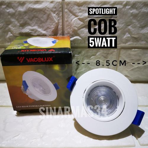 Jual Spotlight Vacolux 5watt COB LED Downlight Spot Inbow Tanam Plafon ...