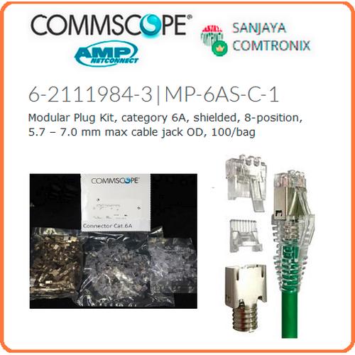 Jual AMP Connector Cat6A / Cat.6A 10Gb RJ45 FTP/STP 6-2111984-3 MP-6AS ...