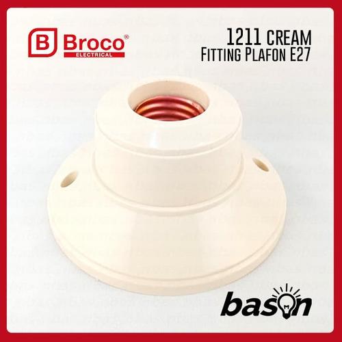 Promo BROCO 1212 STD Ceiling Lamp Holder Cream - Fitting / Rumah Lampu ...