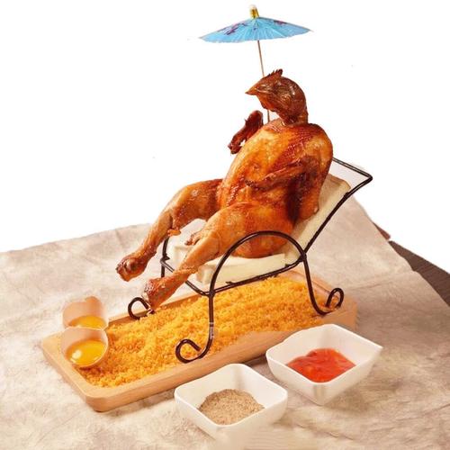 Jual Mini Creative Chicken Reclining Chair DIY Tableware Dishes Food ...