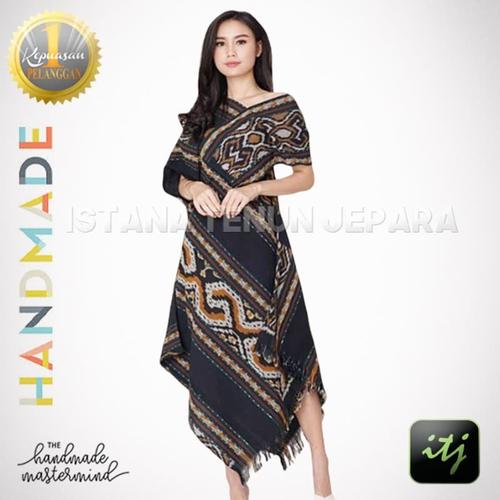 Jual Midi Dress Batik Pesta Etnik Wanita Modern Tenun Troso Motif ...