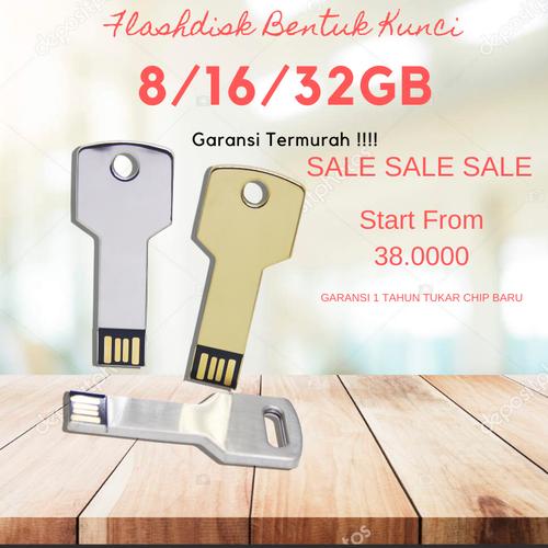 Jual FLASHDISK 8/16/32 GB TERMURAH BENTUK KUNCI BESI UNIK GARANSI 1 ...