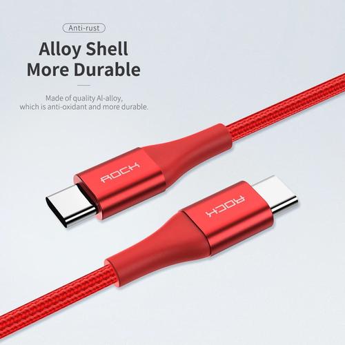Promo ROCK USB Type C to USB C PD 60W QC4.0 5A Quick Charge Cable ...