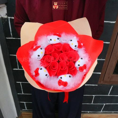 Jual Bunga Boneka Hello Kitty Buket Karakter Buket Wisuda/Anniversary ...