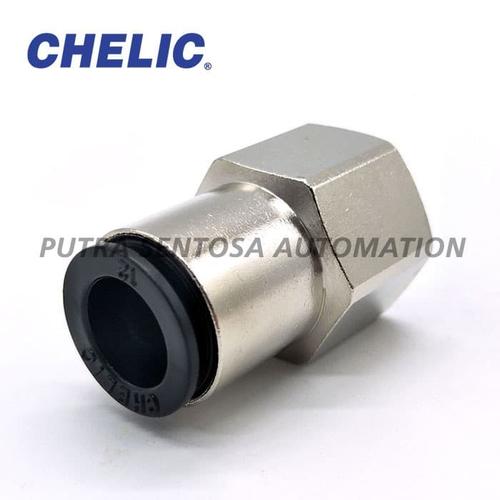 Jual PNEUMATIC FITTING STRAIGHT FEMALE CONNECTOR 12MM 1/2" CHELIC SQG ...