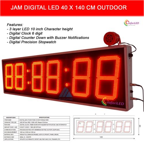 Jual Papan Stopwatch Digital LED Countdown / Jam Digital Besar 140cm x ...