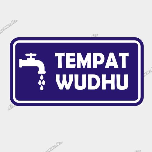 Jual cutting sticker TEMPAT WUDHU stiker rambu - Jakarta Pusat ...