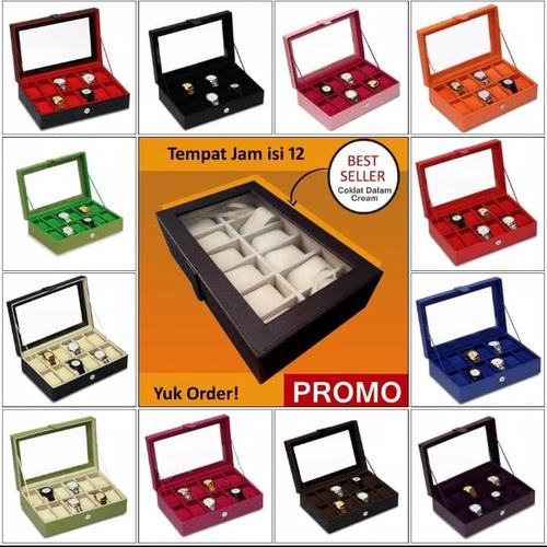 Jual Box jam isi 12 kotak arloji tempat jam tangan premium best quality ...