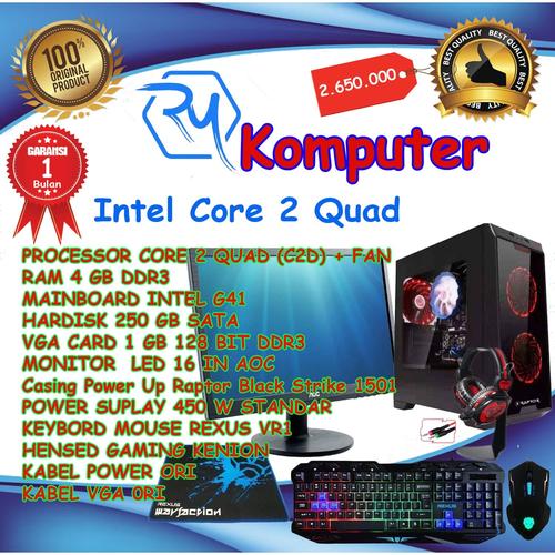 Jual KOMPUTER-PC RAKITAN GAMING FULL SET CORE 2 QUAD FREE PAKING KAYU ...