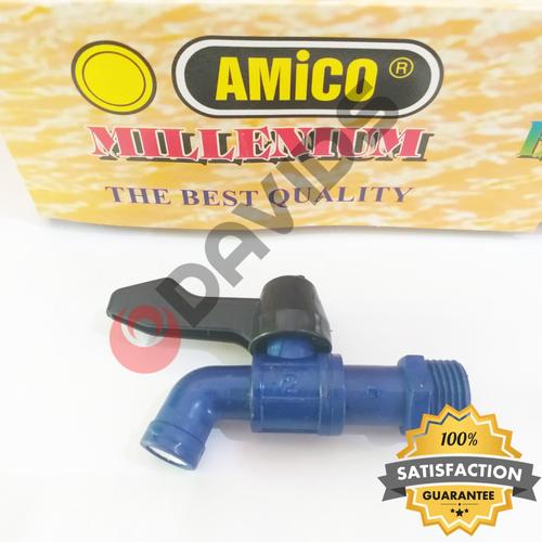 Jual Kran Air Kamar Mandi Keran Tembok Dinding Pvc Plastik Amico 1/2 ...