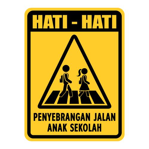 Jual Rambu Penyebrangan Jalan Anak Sekolah - Kotak 45cm x 60cm - Kota ...