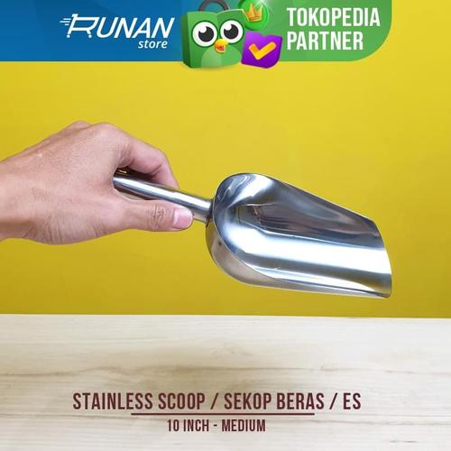 Jual Sekop Beras Ice Scoop Serokan Es Batu Stainless Besar - Medium 10 ...