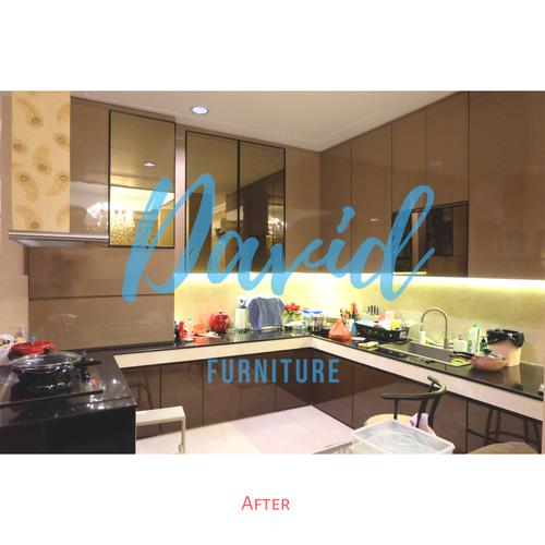 Jual kitchen set minimalis modern HPL aica glossy di kebayoran dengan ...