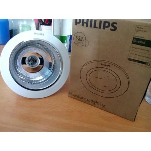 Jual Fitting Sarang Lampu Downlight Philips 4 Inchi Recessed White ...