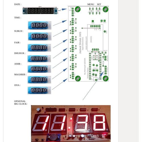 Jual PCB Arduino Nano JWS Jadwal Sholat RTC DS3231 - Jakarta Timur - Sipol DIgital Part | Tokopedia