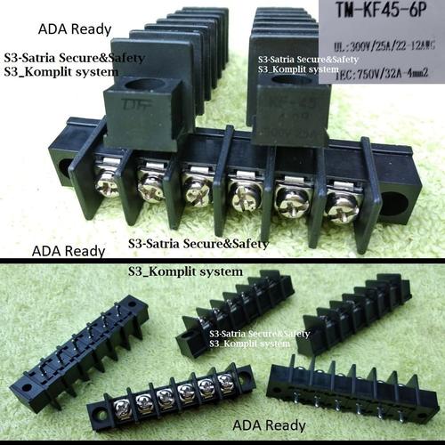 Jual Besar 6 Pin Hitam PCB Terminal Blok 6P KF45 baut 6pin Block 6 P KF ...