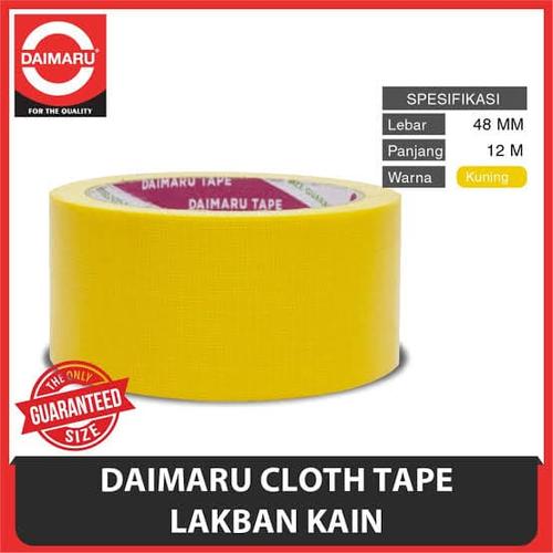 Jual Lakban Kain /Cloth Tape Warna Kuning Daimaru 48mm /2 inch panjang ...