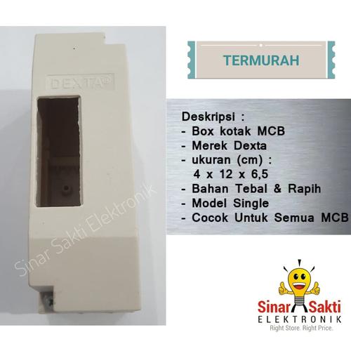 Jual kotak rumah box mcb ob isi 1 grup / tunggal lubang pvc tempel luar ...