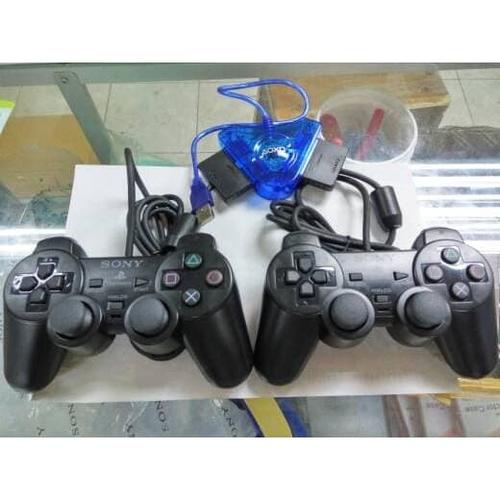 Jual Paket gamepad joystick 2pcs stick PS2 ori pabrik + converter to PC ...