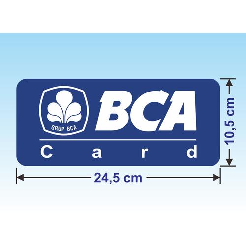 Jual Sticker BCA Card stiker cashless pembayaran non tunai 24,5 x 10,5 ...