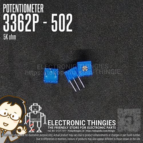 Jual 3362P 502 5K OHM POTENTIOMETER POTENSIOMETER 3362 TRIMPOT POTENSIO ...